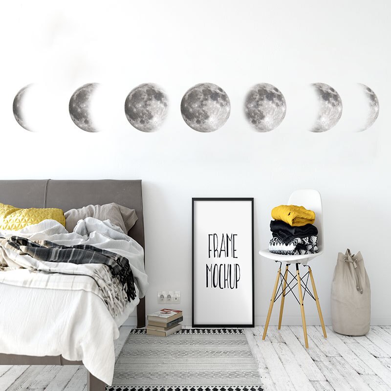 3D Moon Phase Wall stickers For Home, Living Room ... – Grandado