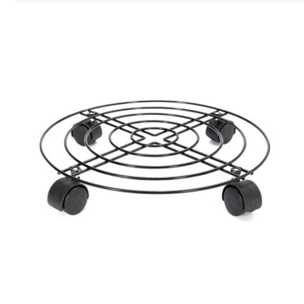 Black 4 Sizes Metal Round Flower Plant Pot Tray 4 ... – Grandado