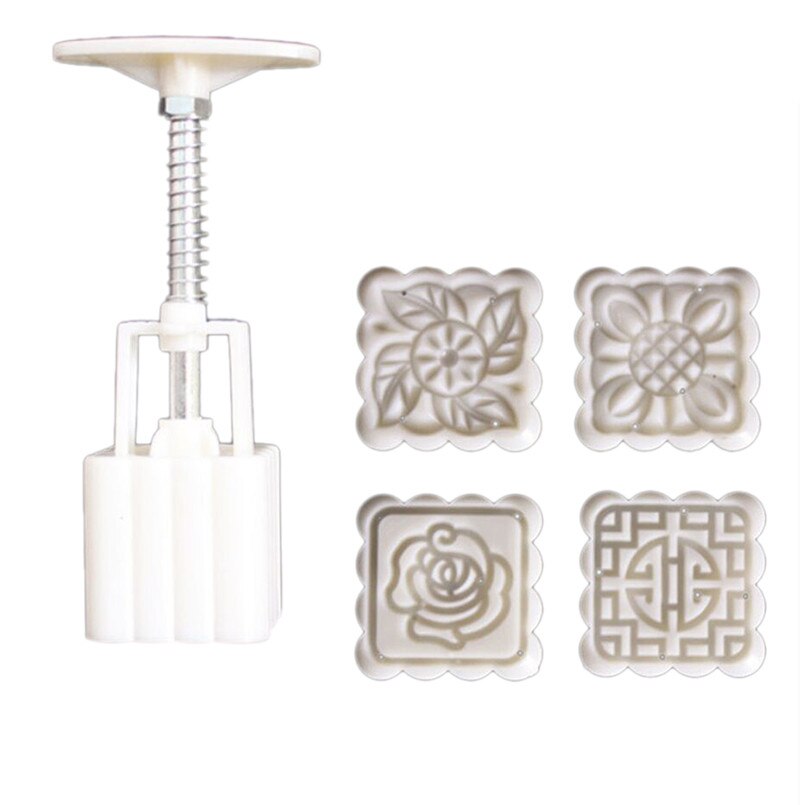 Mooncake Molds With Plunger Kitchen 1 Set Square M... – Grandado