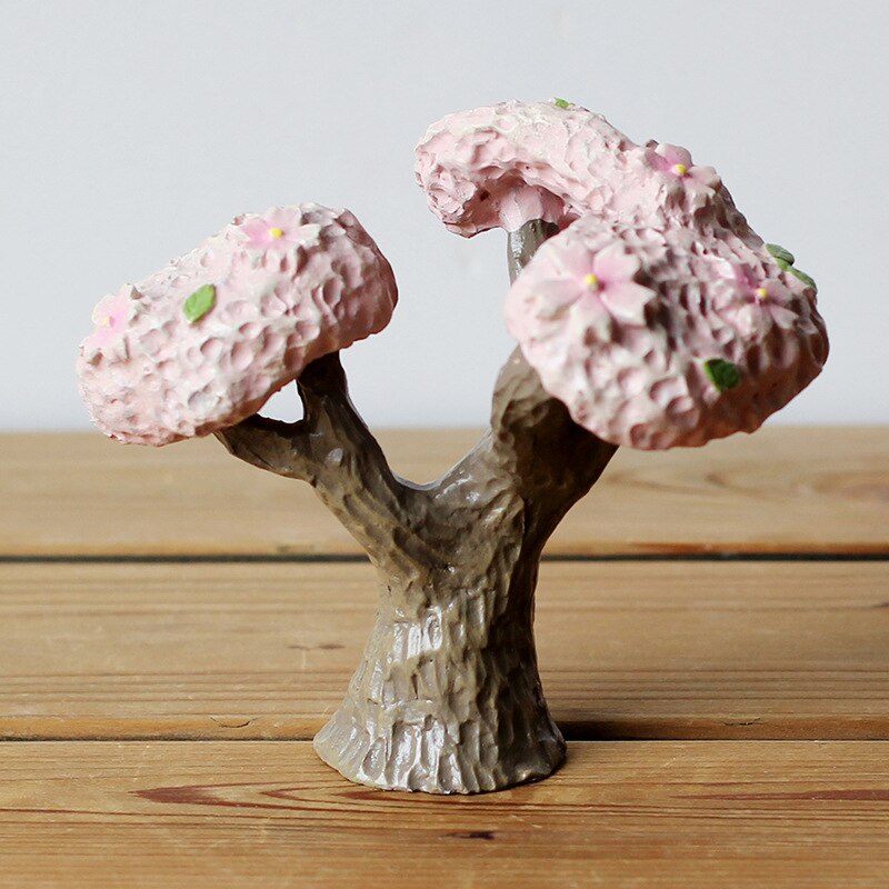 Micro Landscape Garden Decor Cherry tree stump flo... – Grandado