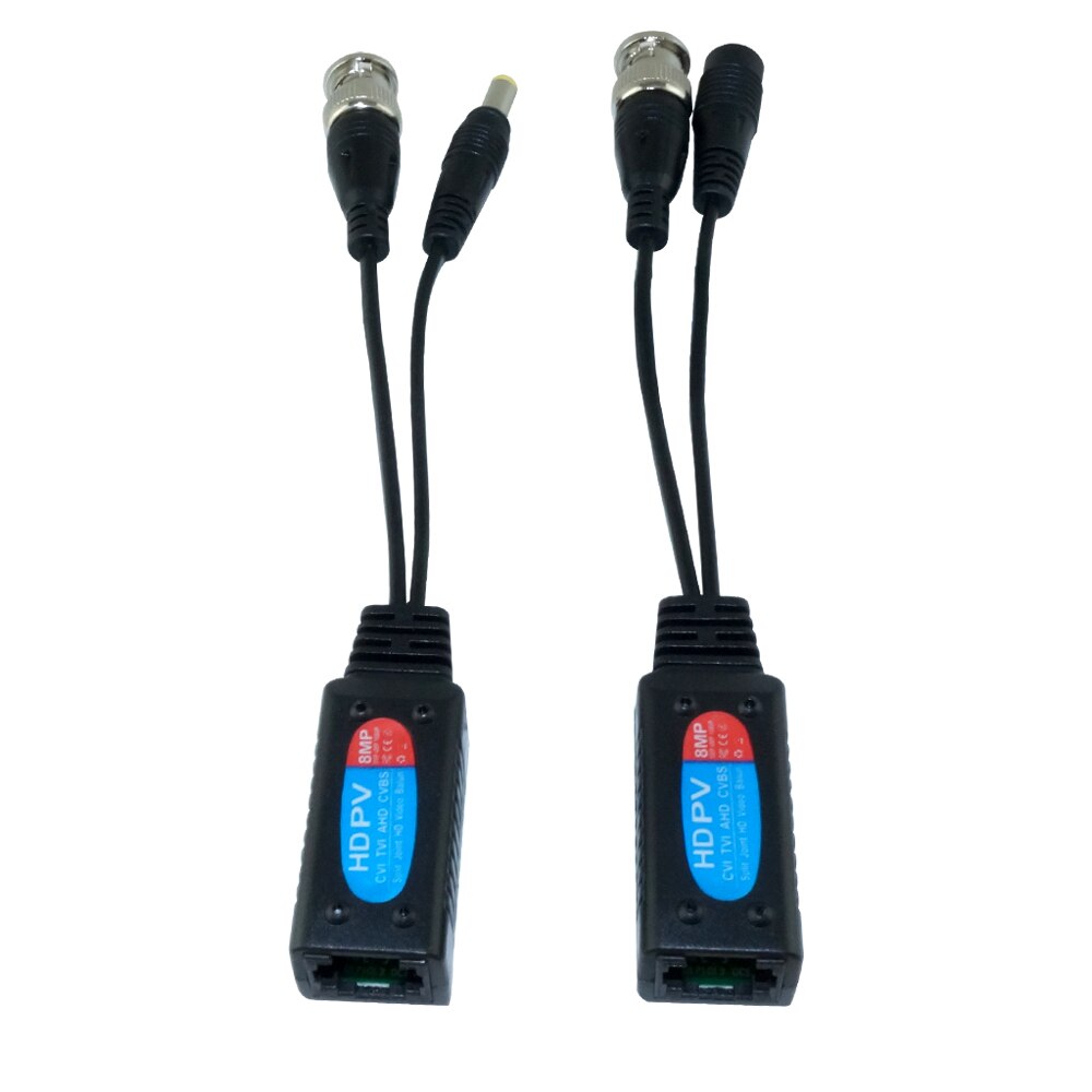 5 Pairs 8MP CCTV Coax BNC Transfer to RJ45 Passive... – Grandado
