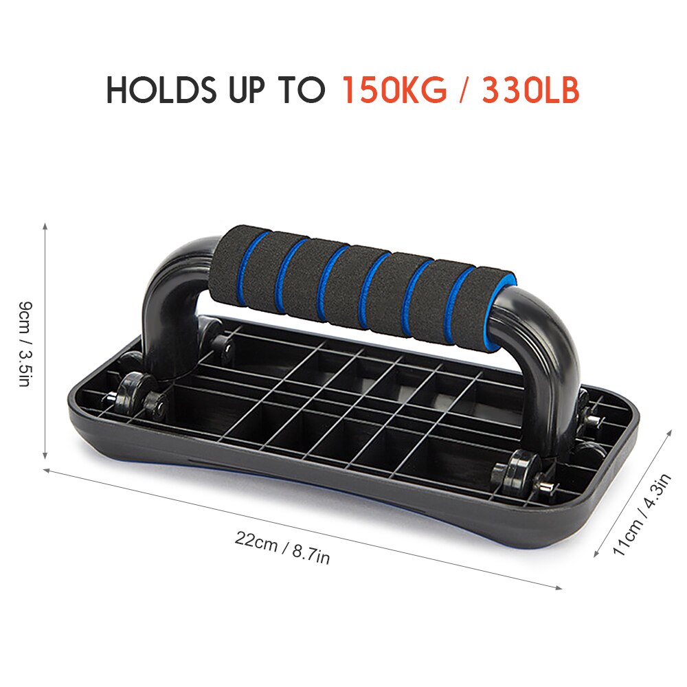 2-IN-1 Push-UP Stands Wheel Rollers Abdominal Exer... – Grandado