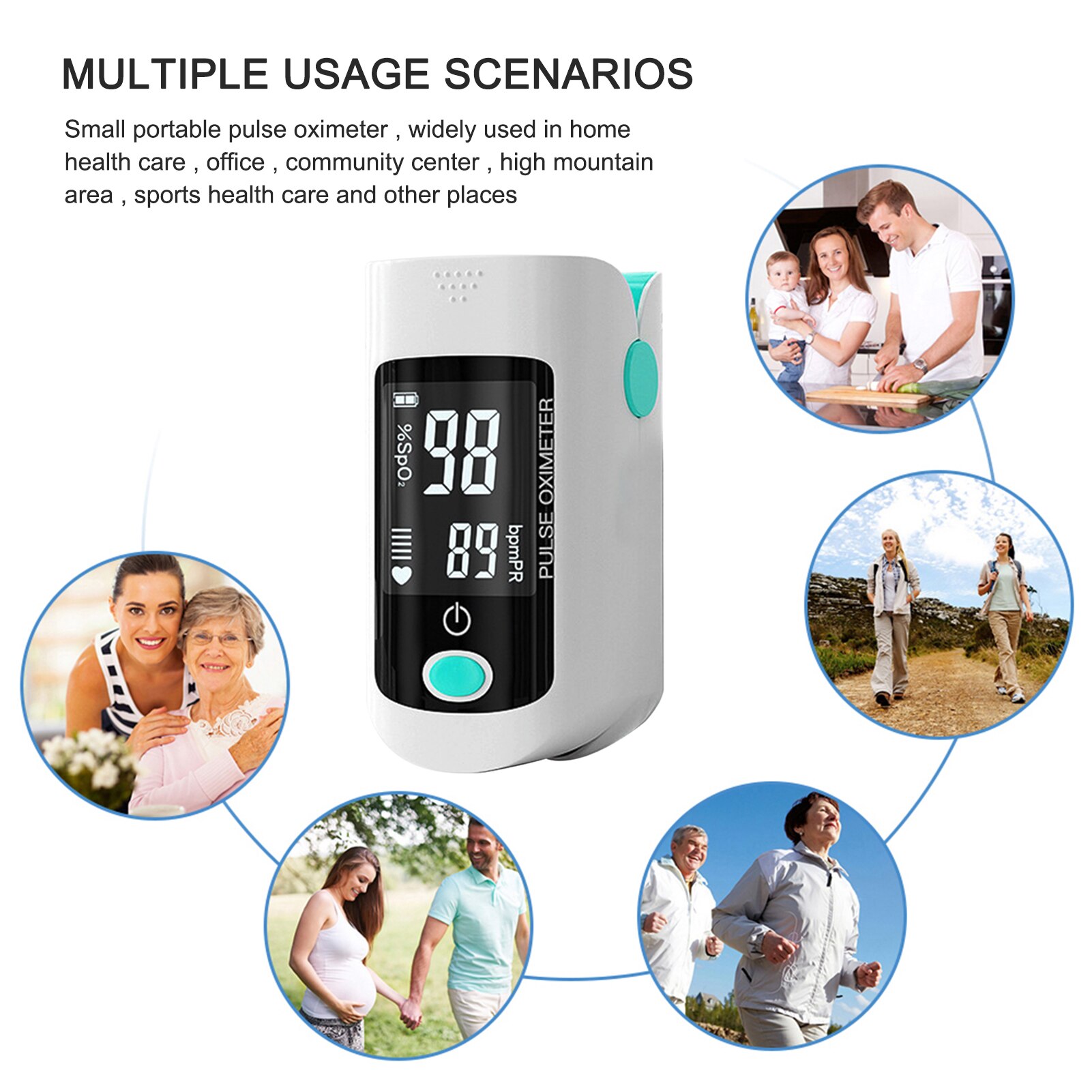 Portable Finger Oximeters Fingertip Pulsioximetro ... – Vicedeal