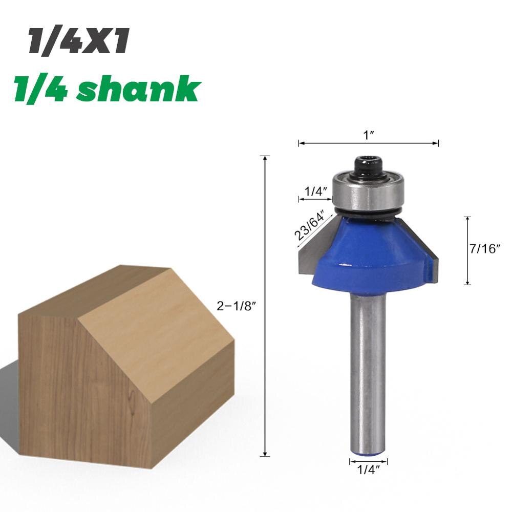1pc 45Degree Chamfer & Bevel Edging Router Bit - 1... – Vicedeal