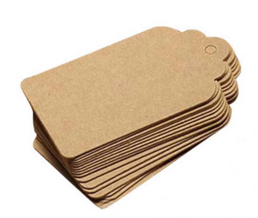 100 Pcs/Set 5x3cm Kraft Paper Tags Brown Lace Scal... – Grandado