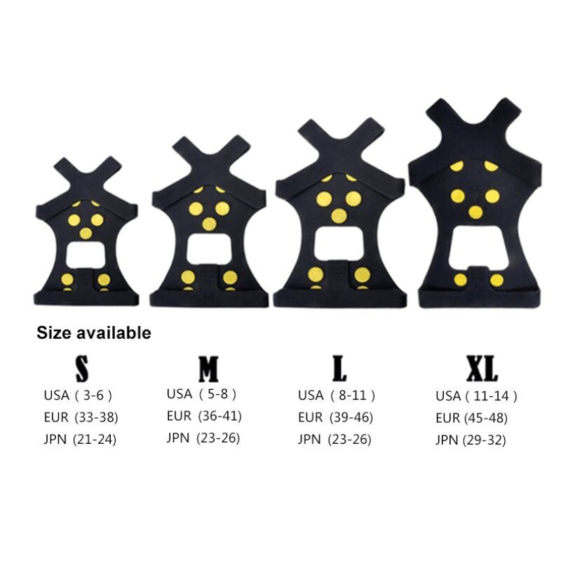 1 Pair 10 Studs Anti-Skid Snow Ice Climbing Shoe S... – Grandado