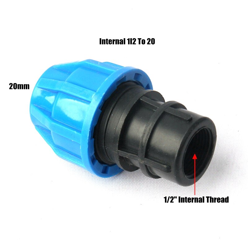 6pcs 1/2 "3/4" 1 "Tot 20 25 32mm PE Pijp Connector... – Vicedeal