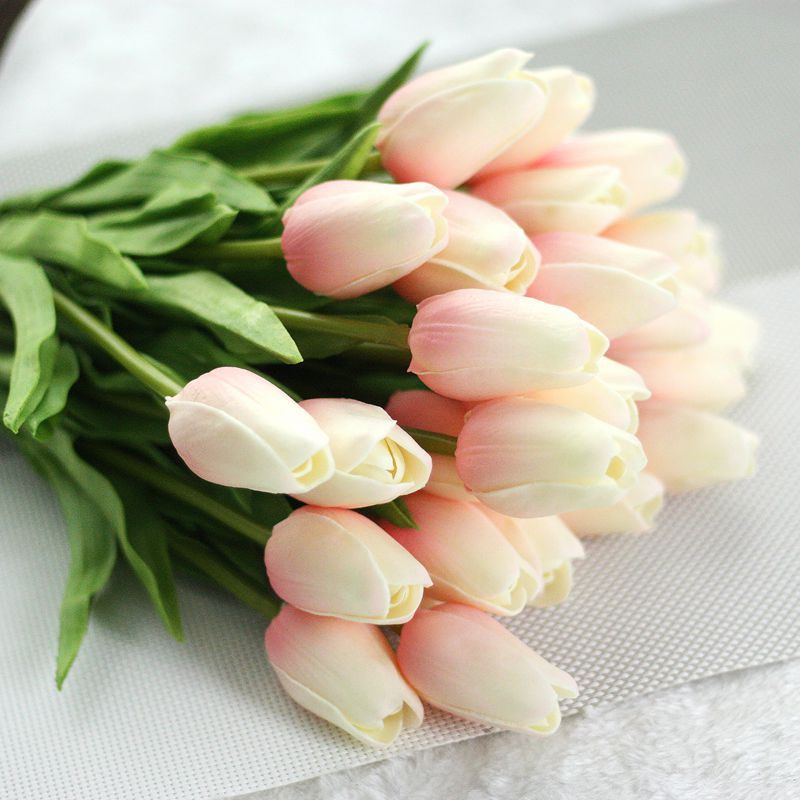 10 Stks/partij Pu Tulp Kunstmatige Boeket Voor Thu... – Vicedeal