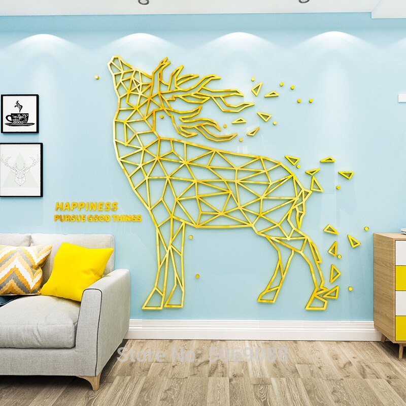 simple line animal 3D three-dimensional acrylic wa... – Grandado