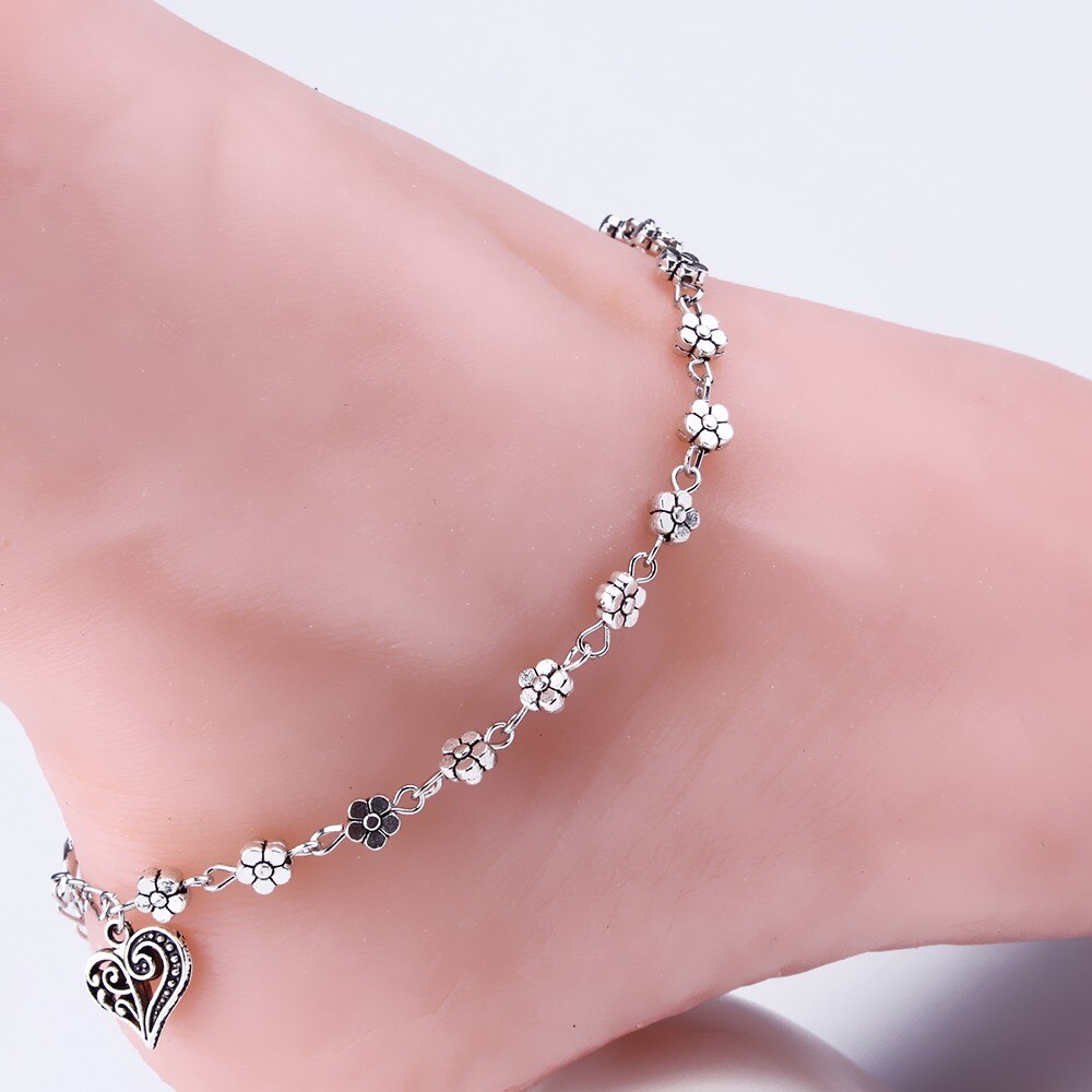 #30 Women Anklet Silver Bead Chain Ankle Bracelet ... – Vicedeal