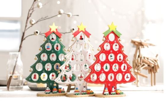 Mini julgran liten prydnad målad julgran leksak sn... – Grandado