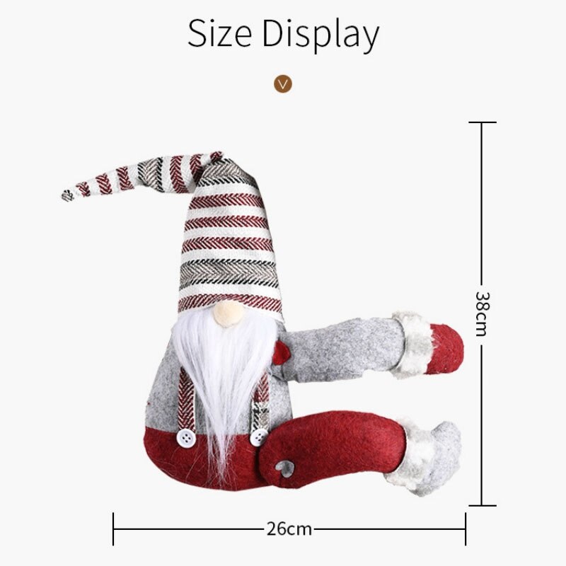 2 stuks zittende gestreepte hoed met bos, kerstman... – Grandado