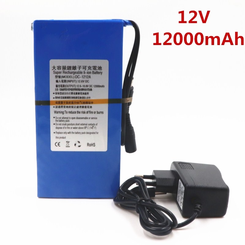 Durable DC 12V 12000 MAH High Capacity Lithium ion... – Vicedeal