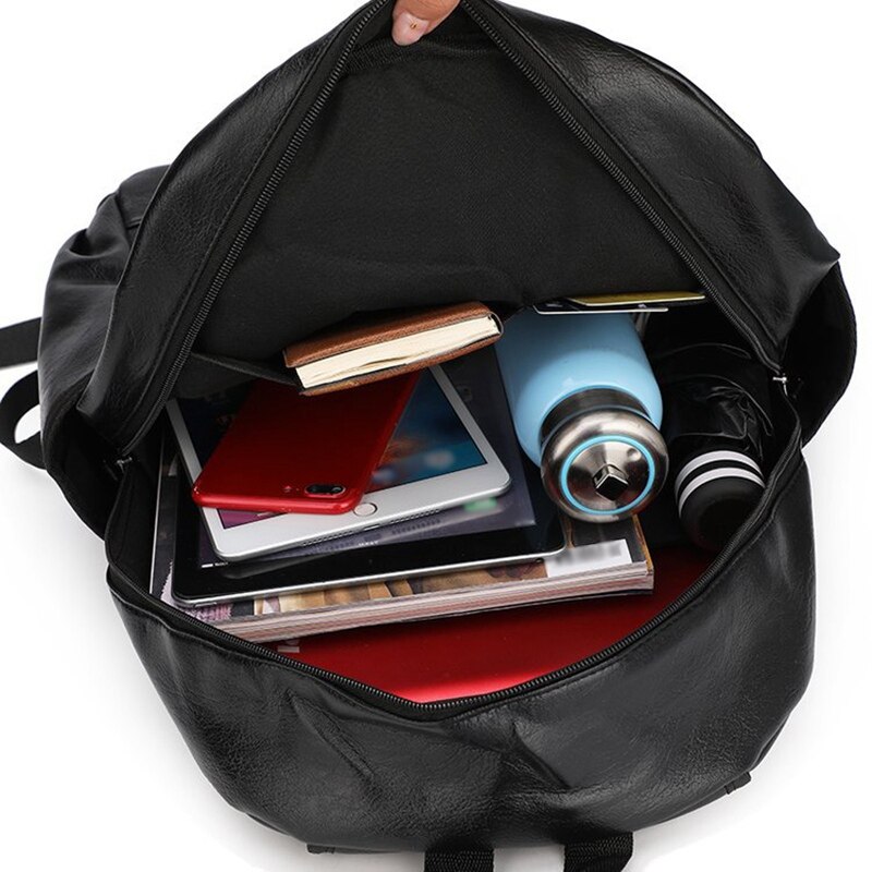 Mens Leather Backpack Casual Travel Backpack Bag M... – Grandado