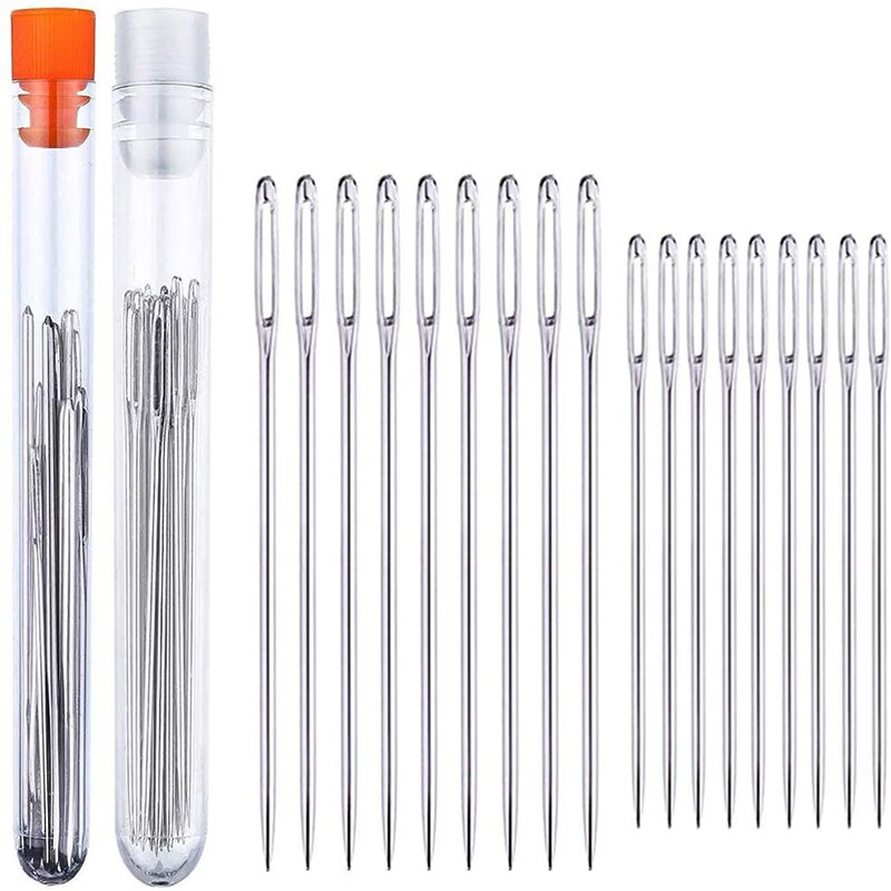 Imzay Large-Eye Hand Sewing Needles Big Eye Stitch... – Grandado