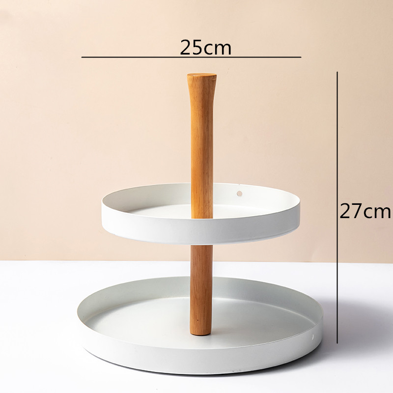 Round metal cake pan Double layer cake stand Fruit... – Grandado