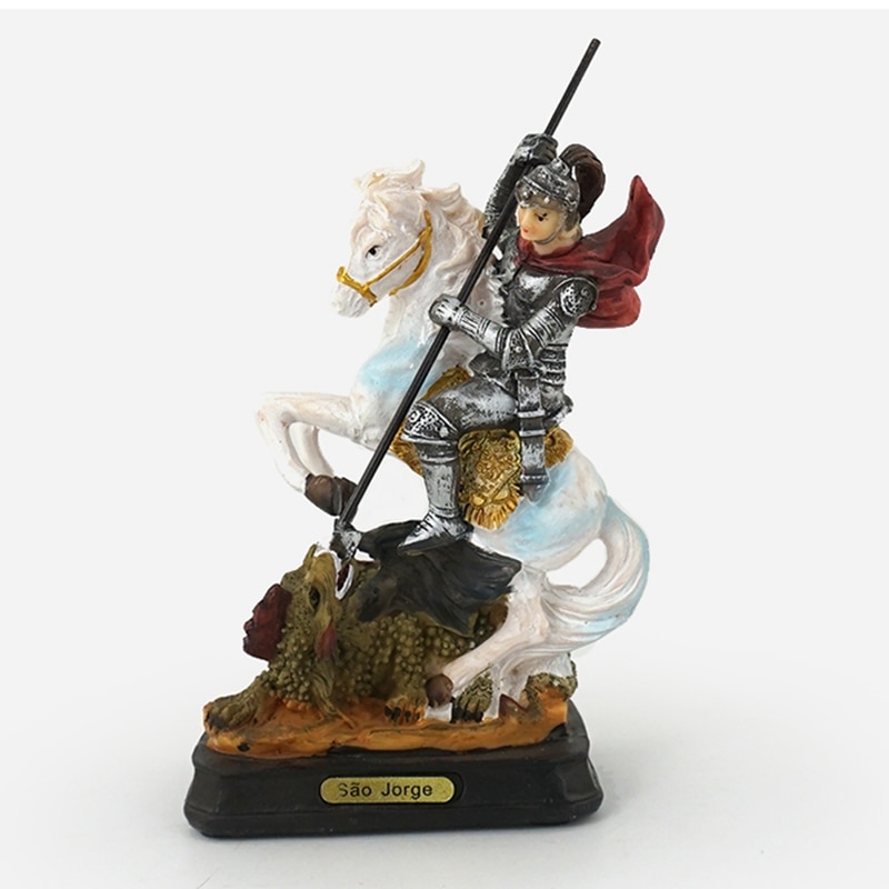 Handmade Painted Knight Saint George Resin Crafts ... – Grandado