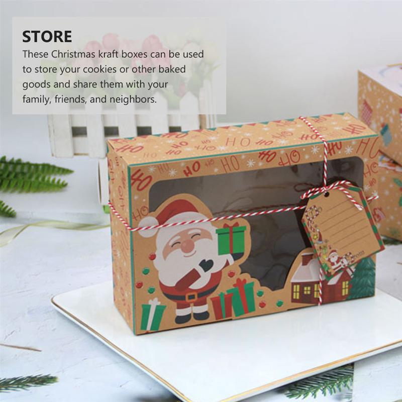 Christmas Packing Boxes Gingerbread Boxes Kraft Pa... – Grandado