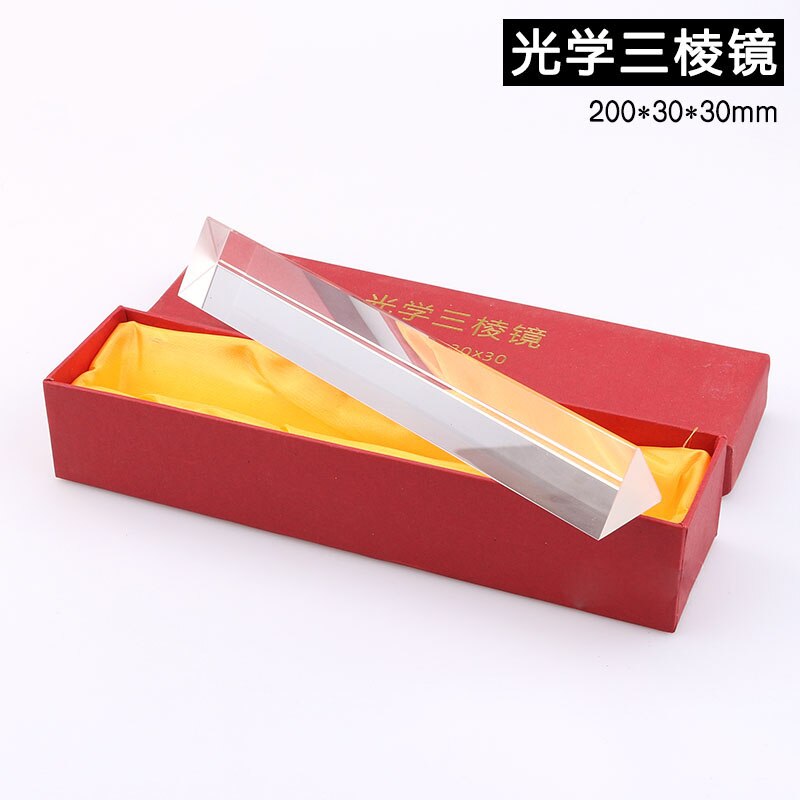 20CM Optical Glass Triple Triangular Prism Physics... – Grandado
