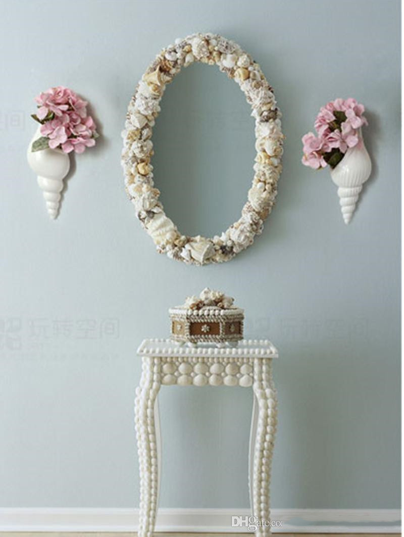 Conch Shell Wall Flower Vase ceramic three-dimensi... – Grandado