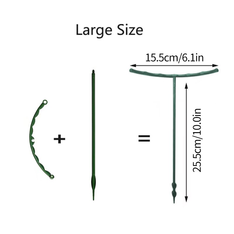 Plastic Plant Support Pile Stand for Flowers Green... – Grandado