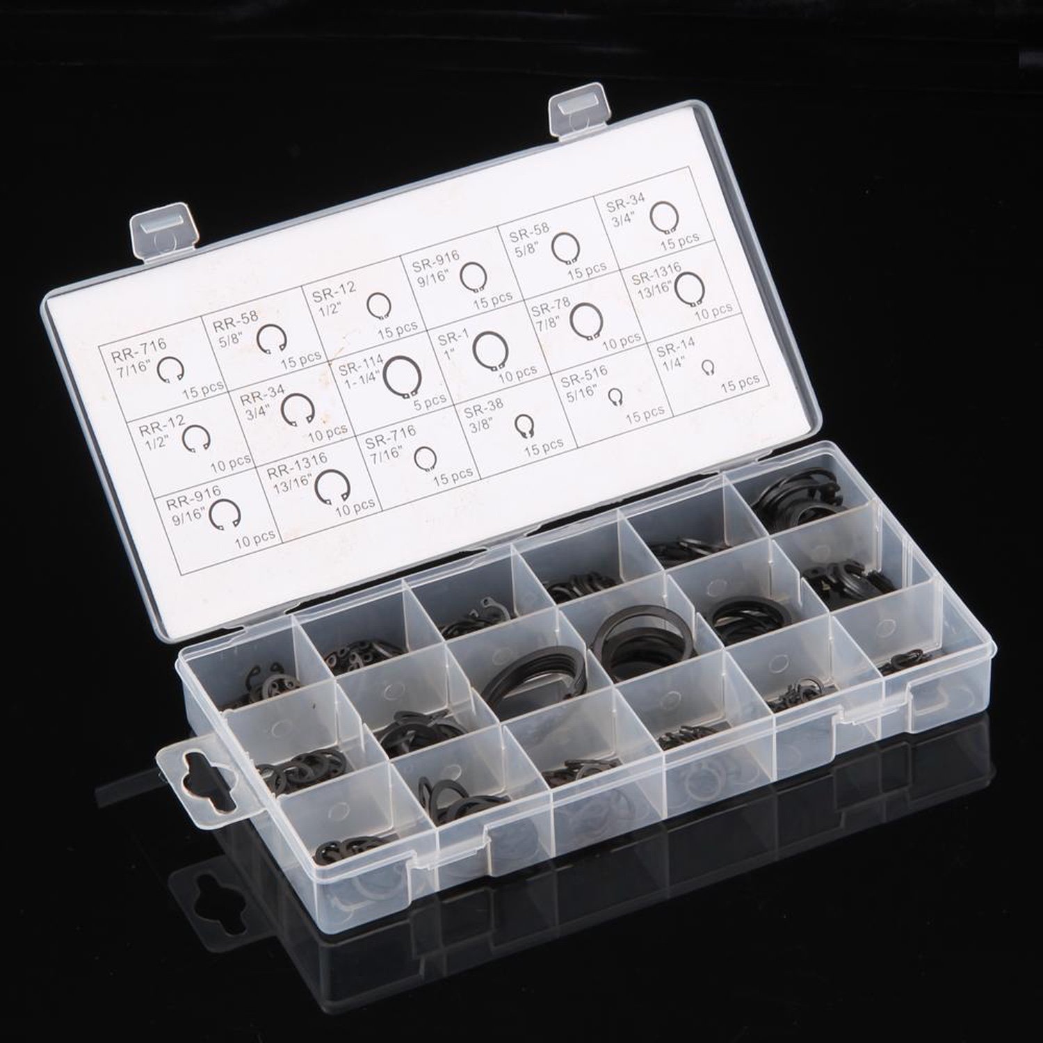 Juego de 225 clips Seeger Circlips Pack de Arandel... – Grandado