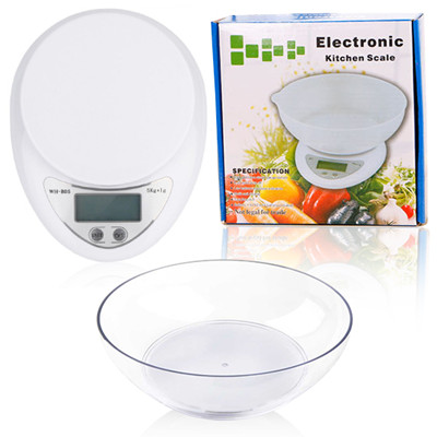 5kg/1g Kitchen Scales with Tray balance Cuisine Fo... – Grandado