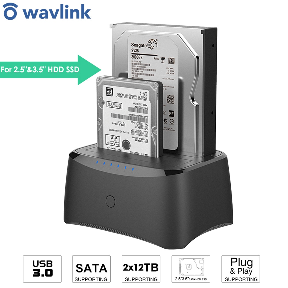 Wavlink Dual Bay USB3.0 Externe Harde Schijf Behui... – Grandado