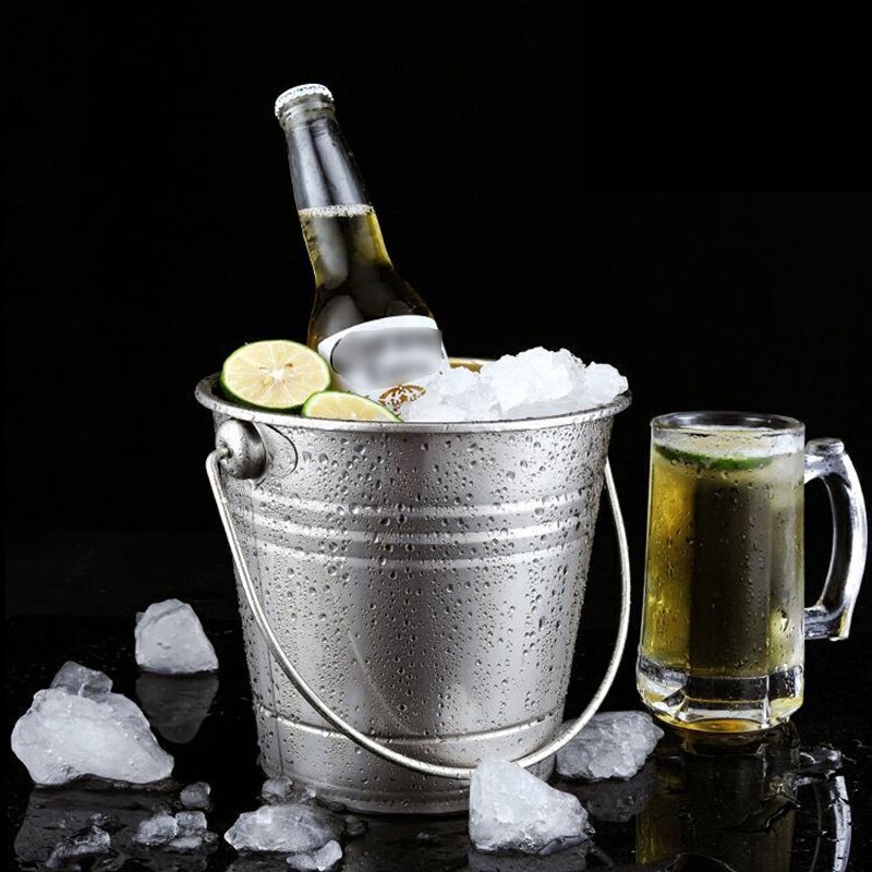 2 Pack Stainless Steel Ice Bucket with Handle Ice ... – Grandado