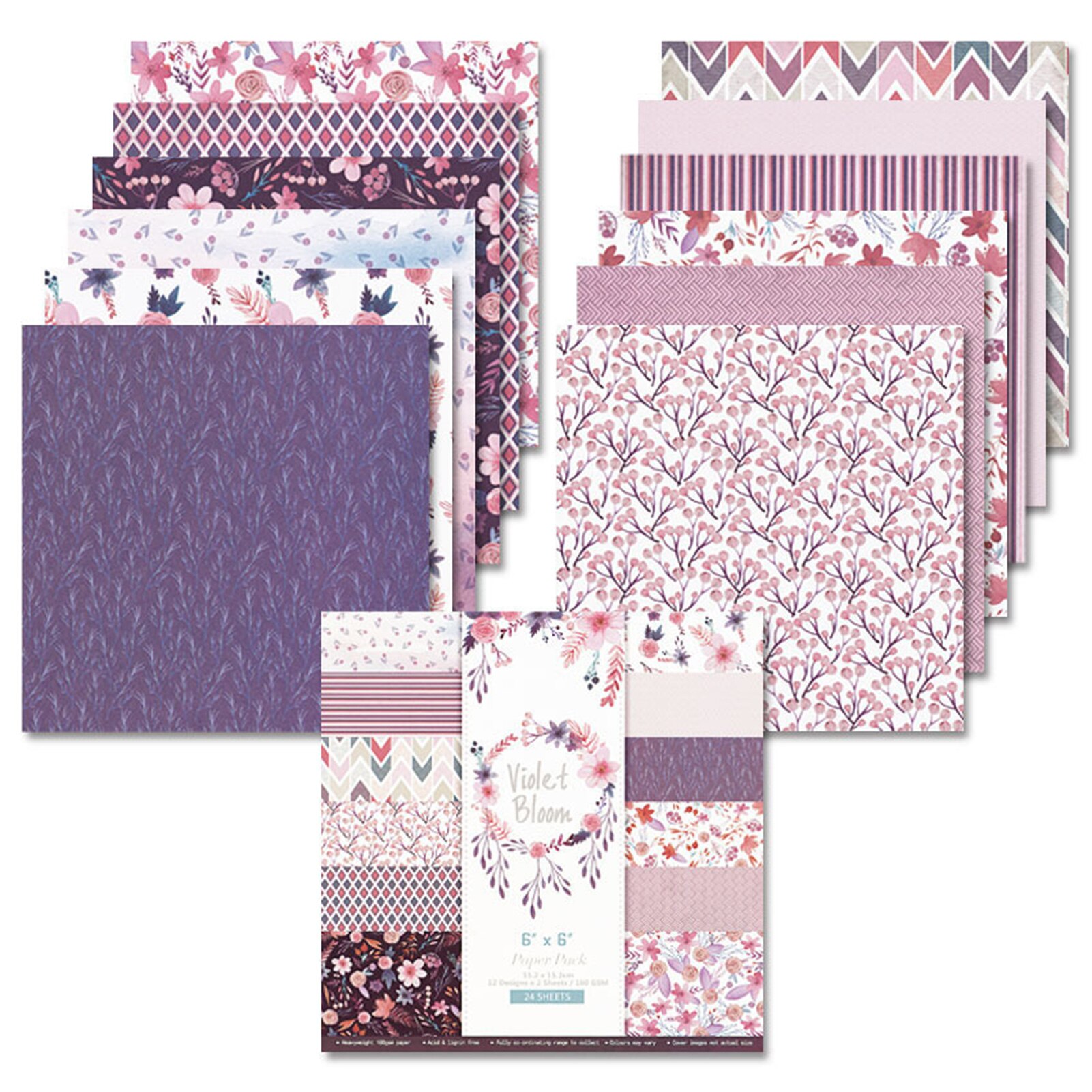 24 Sheets /set Scrapbooking Paper Pack 6x6inch Ori... – Vicedeal