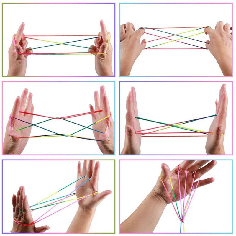 Kids Rainbow Colour Fumble Finger Thread Rope Stri... – Grandado