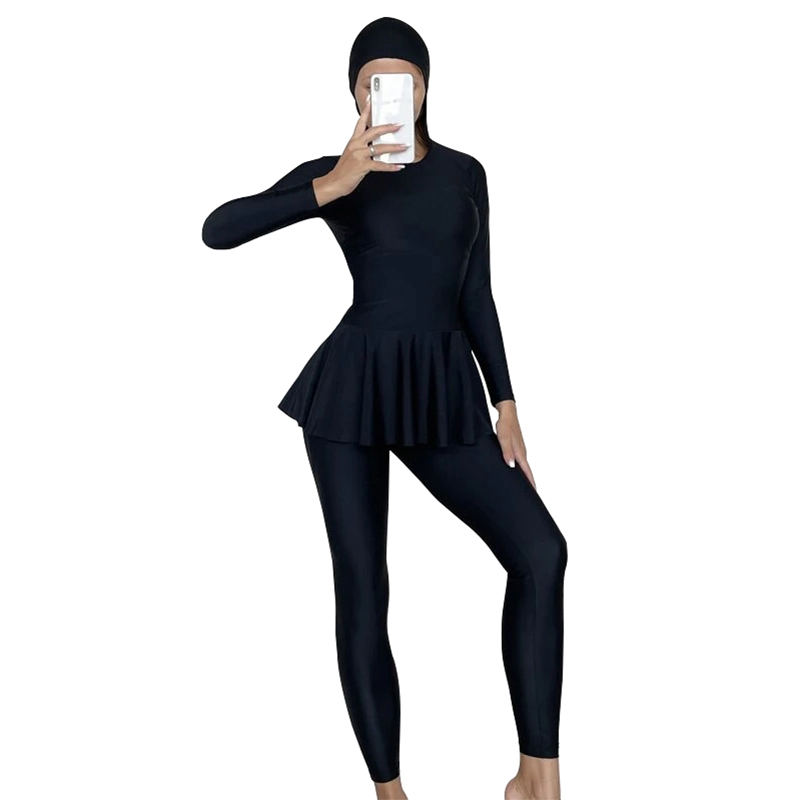 Full Cover Hooded Muslim Burkini Swimsuit Skirt Wo... – Vicedeal