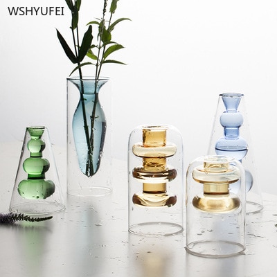 Nordic modern simple stained glass transparent dou... – Vicedeal