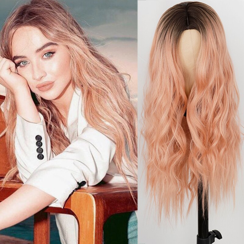 Lange Golvend Womens Pruik Natuurlijke Deel Side H... – Vicedeal