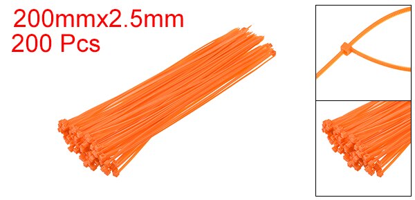 uxcell 200pcs Cable Zip Ties 200mmx2.5mm Self-Lock... – Vicedeal