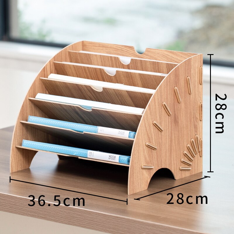 Fan shaped file data shelf office desktop multi la... – Vicedeal