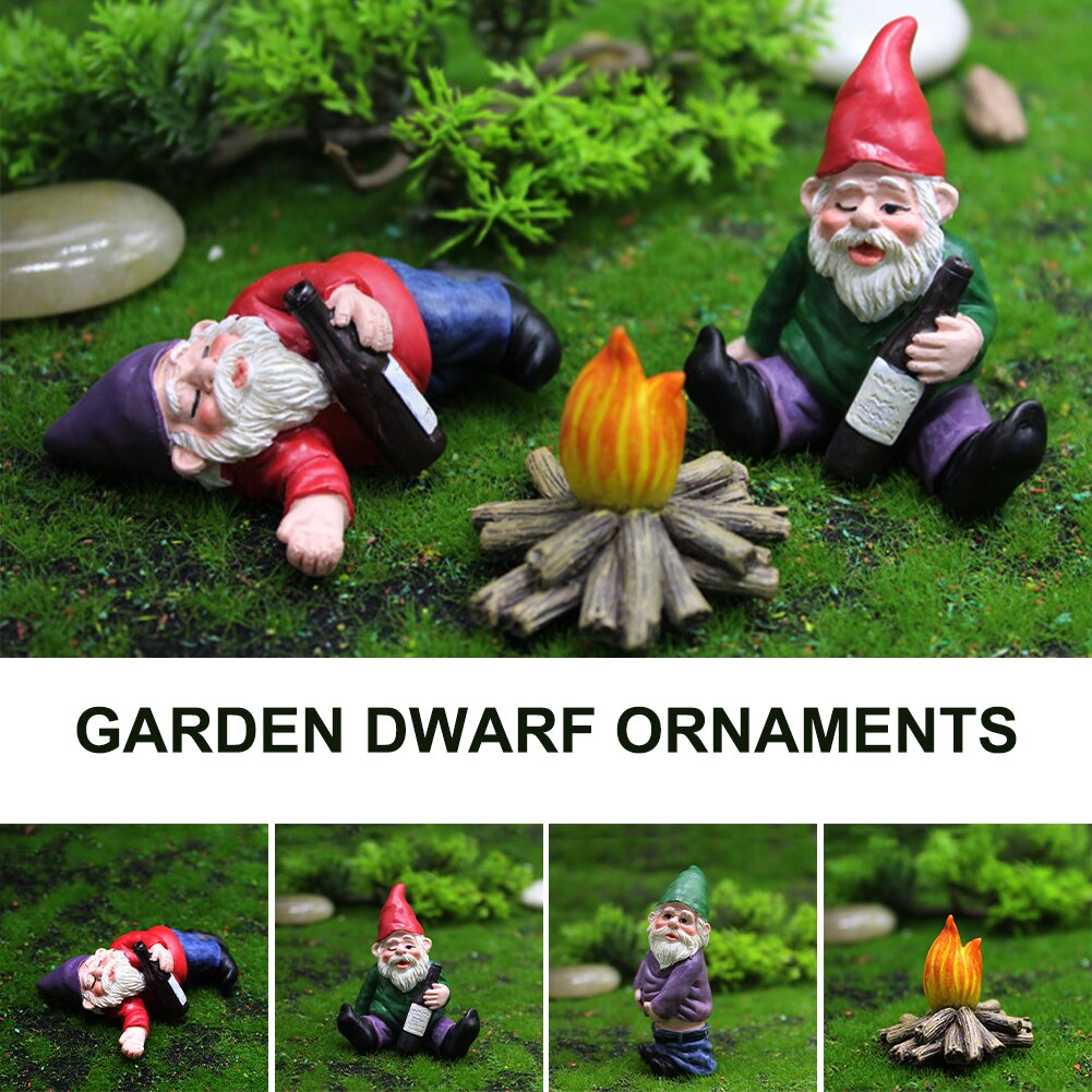 1Pcs Mini Dronken Gnome Dwergen Grappig Hars Stand... – Grandado