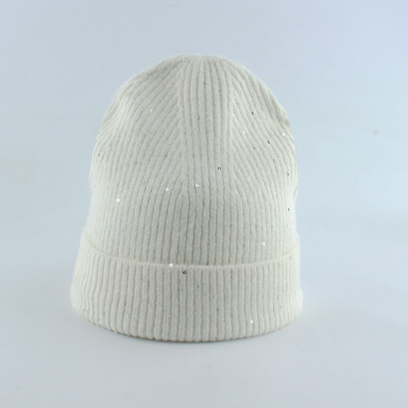 Winter Hoed Voor Vrouwen Bling Sequin Wol Gebreide... – Grandado