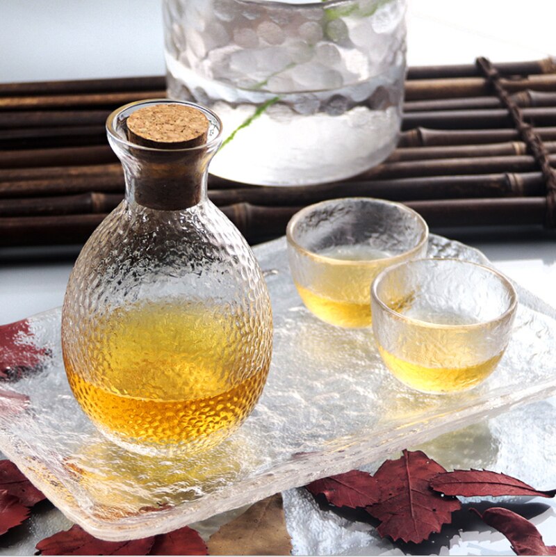 Japanese Style Glass Wine Set Sake Pot Ice Wine Wa... – Grandado