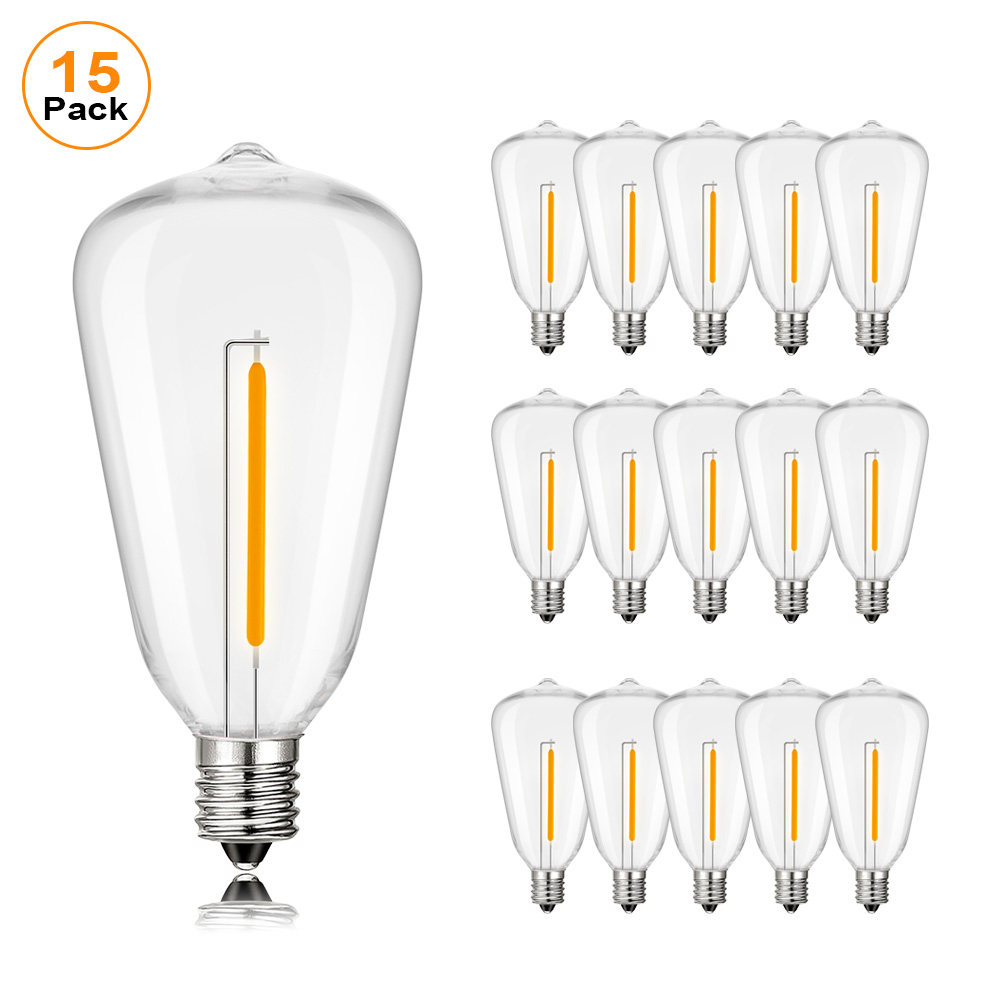 ST38 Solar String Lights Replace Bulbs DC3V E12 Ca... – Grandado