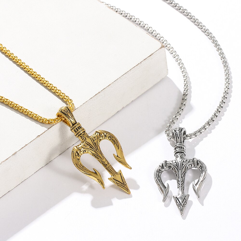 Collares con colgante de Tridente Neptuno Punk par... – Grandado