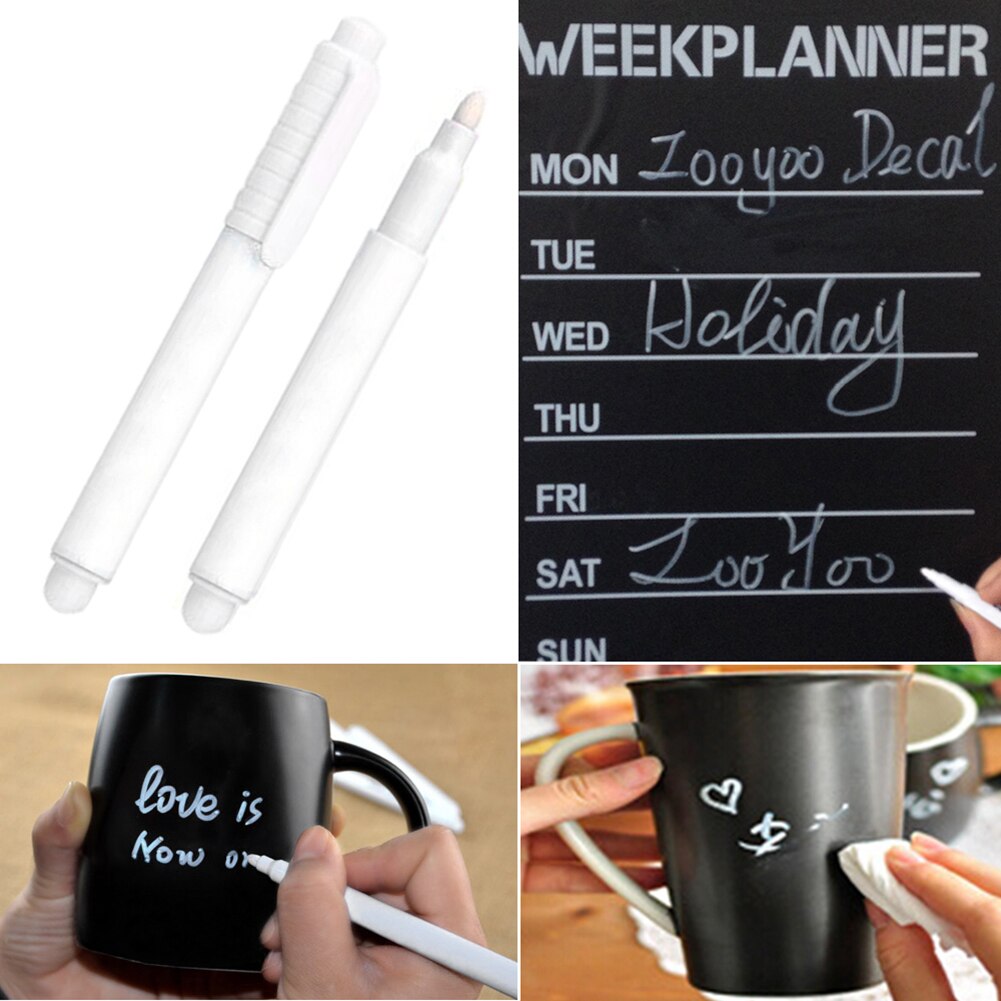 White Ink Liquid Chalk Pen Marker Erasable Removab... – Grandado