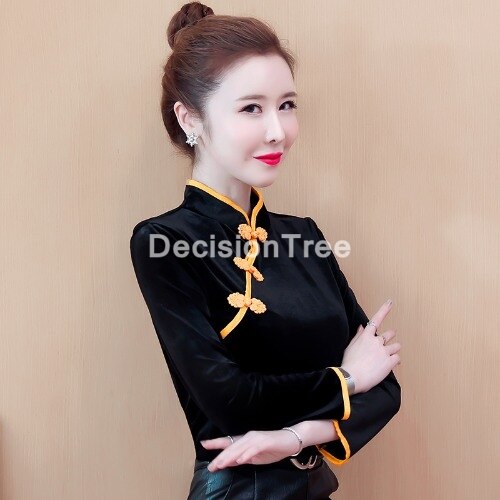 Ropa tradicional china, camisa cheongsam, top chin... – Grandado