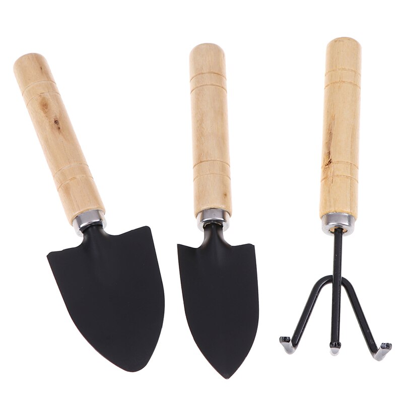 3Pcs/Set Mini Wooden Handle Shovel Rake Spade Bons... – Vicedeal