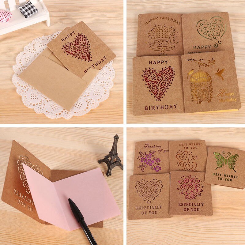 10pcs Mini Folding Paper Greeting Cards Happy Birt... – Grandado