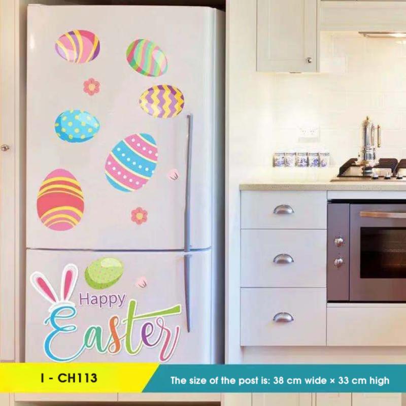 Easter Wall Stickers Easter Bunny Egg Window Glass... – Grandado