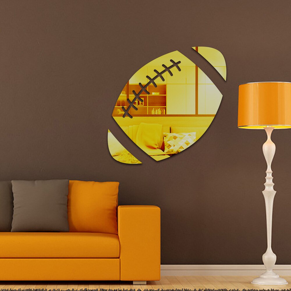 Mirror acrylic Rugby DIY combination home wall sti... – Vicedeal