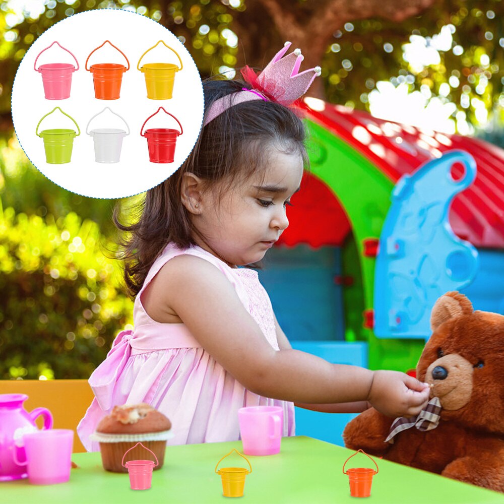 6pcs Mini House Bucket Ornament Mini Bucket Furnit... – Vicedeal