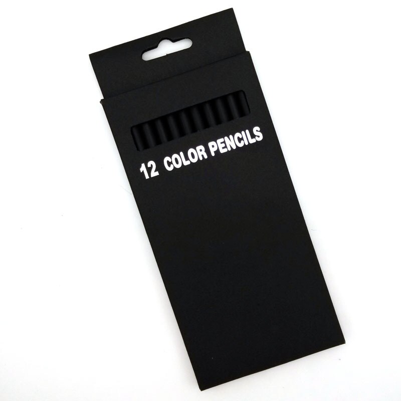 12 Colors Black Wood Pencil Set Drawing Painting S... – Vicedeal