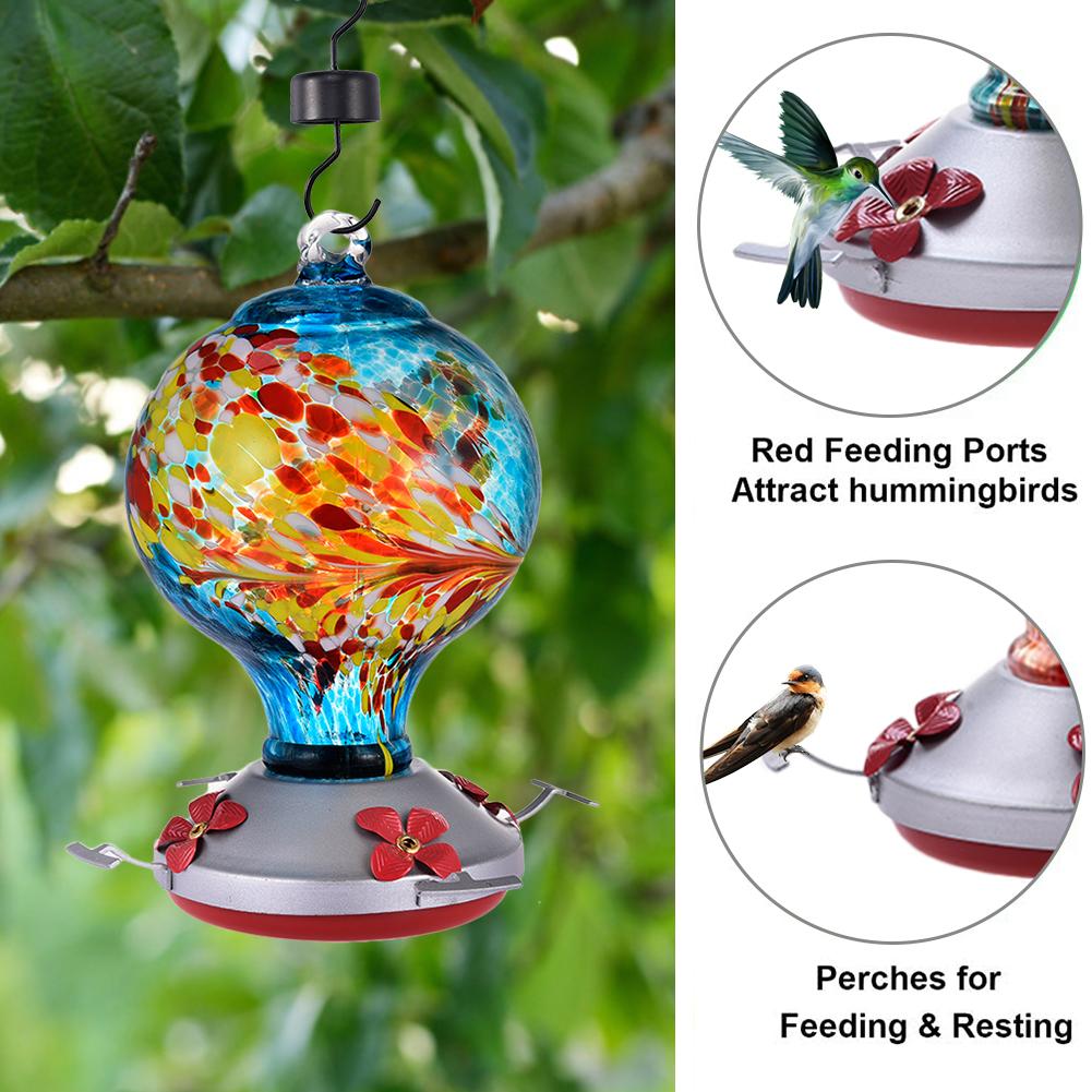 Bird Feeder Hummingbird Painted Hanging Garden Wil... – Vicedeal